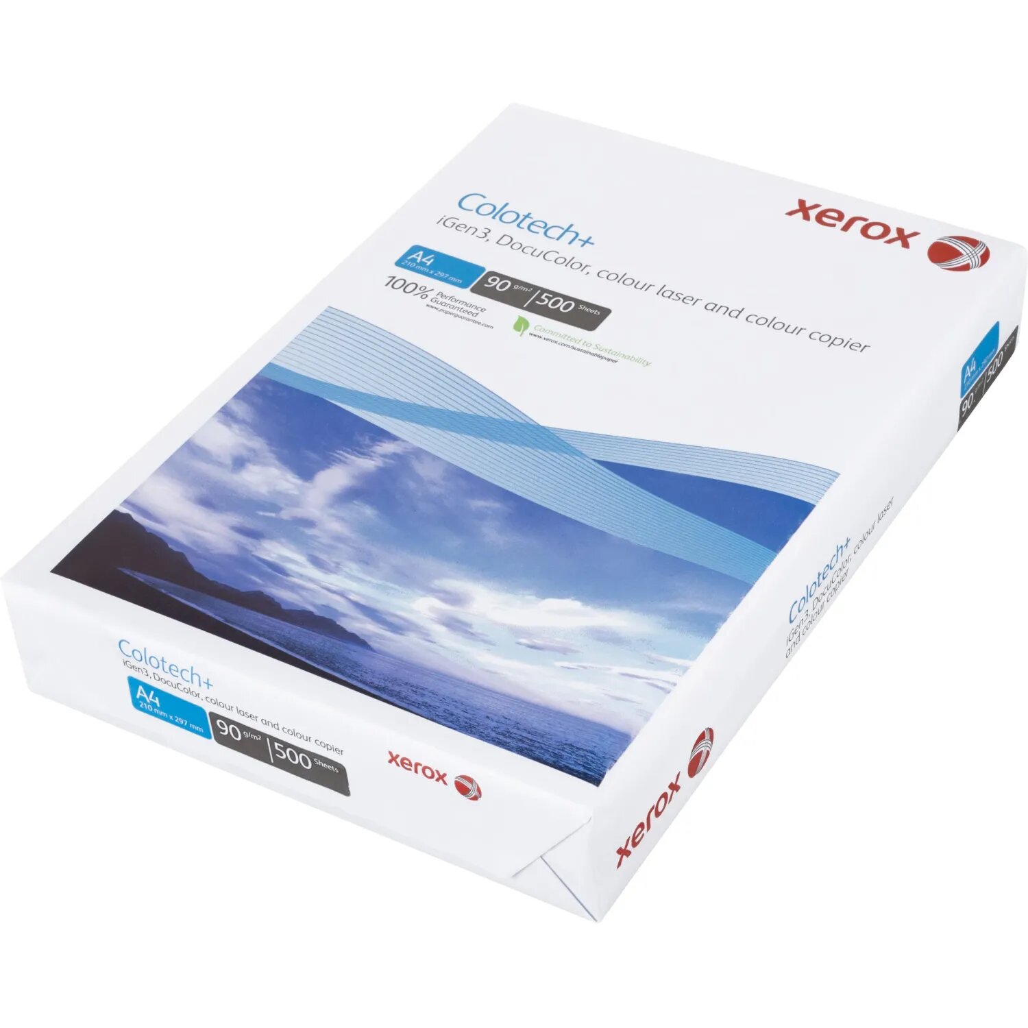Бумага для цв. лазер. печ. Xerox Colotech + ( A4, 90 г/кв. м, 500)