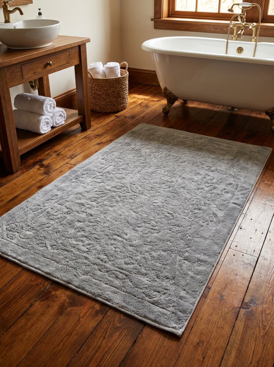 Коврик Natali's Carpets, для ванной, прямоугольный, 100x150 см, мягкий, рельефный, голубой, Турция