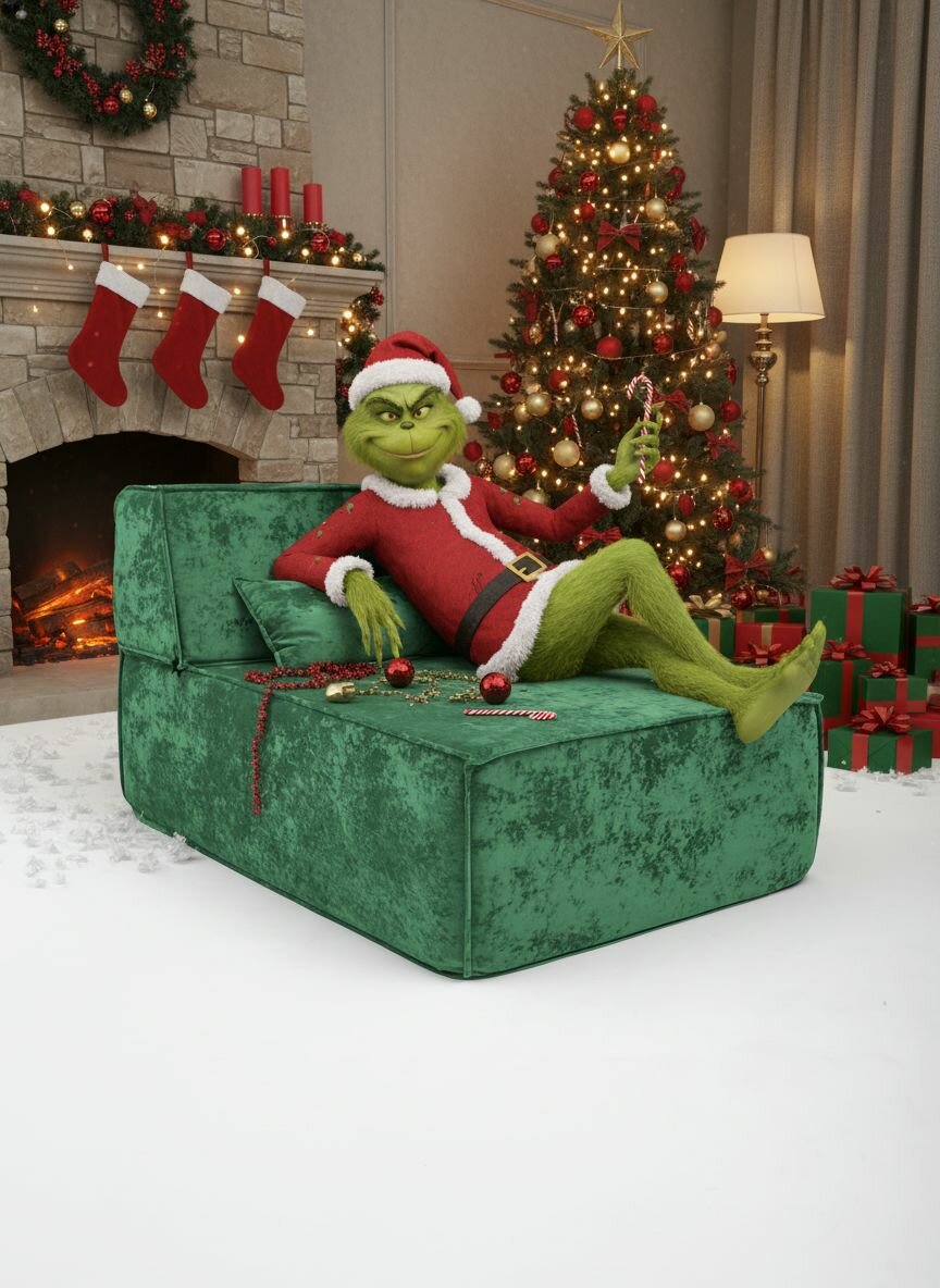 Кресло кровать раскладное оттоманка Клайд, бескаркасное кресло мягкое для дома велюр Crush 18