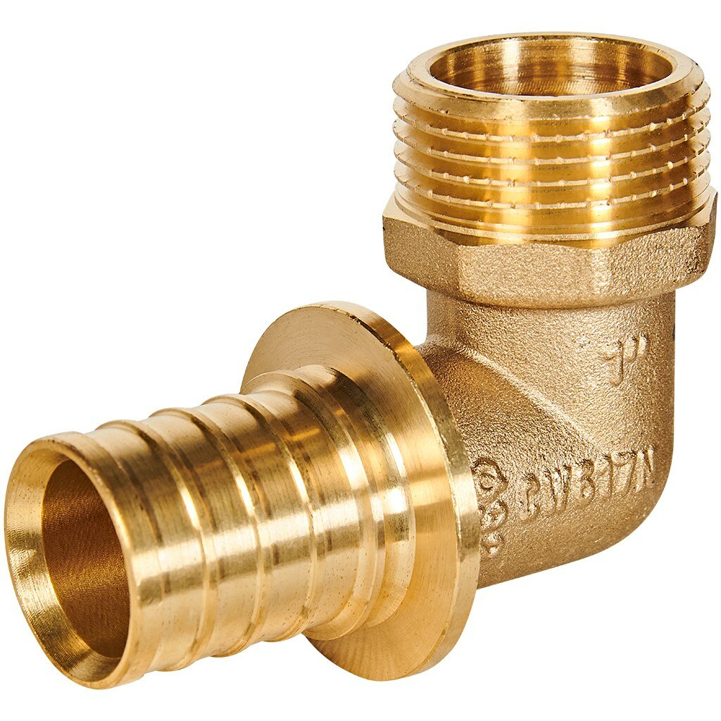 Угол 90° переходной 32 x 1" (НР) аксиальный для труб PEX ROMMER (RFA-0005-003210)
