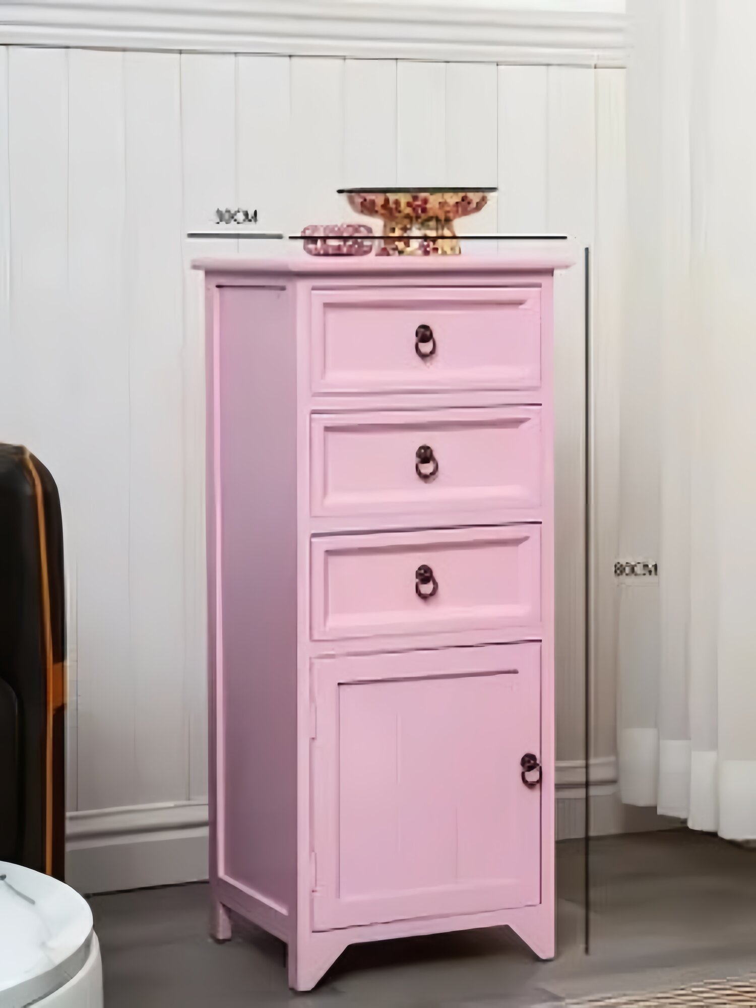 Комод-секретер ZXC, минимализм, 4 ящика, универсальный, 35x81х30 см