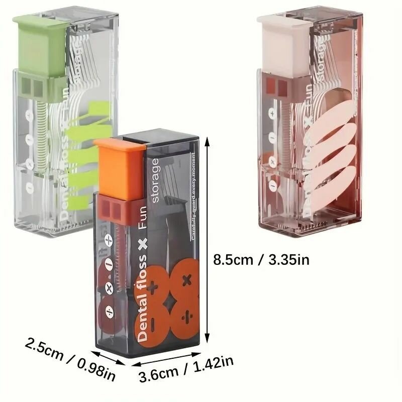 Портативный автоматический диспенсер для зубной нити с дорожным футляром