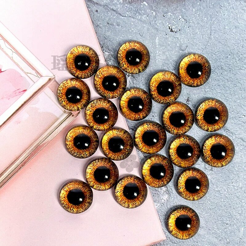 DIY полусферическое стекло кошачий глаз животное зрачок поворотная палочка динозавр глазное яблоко кукла ручной работы