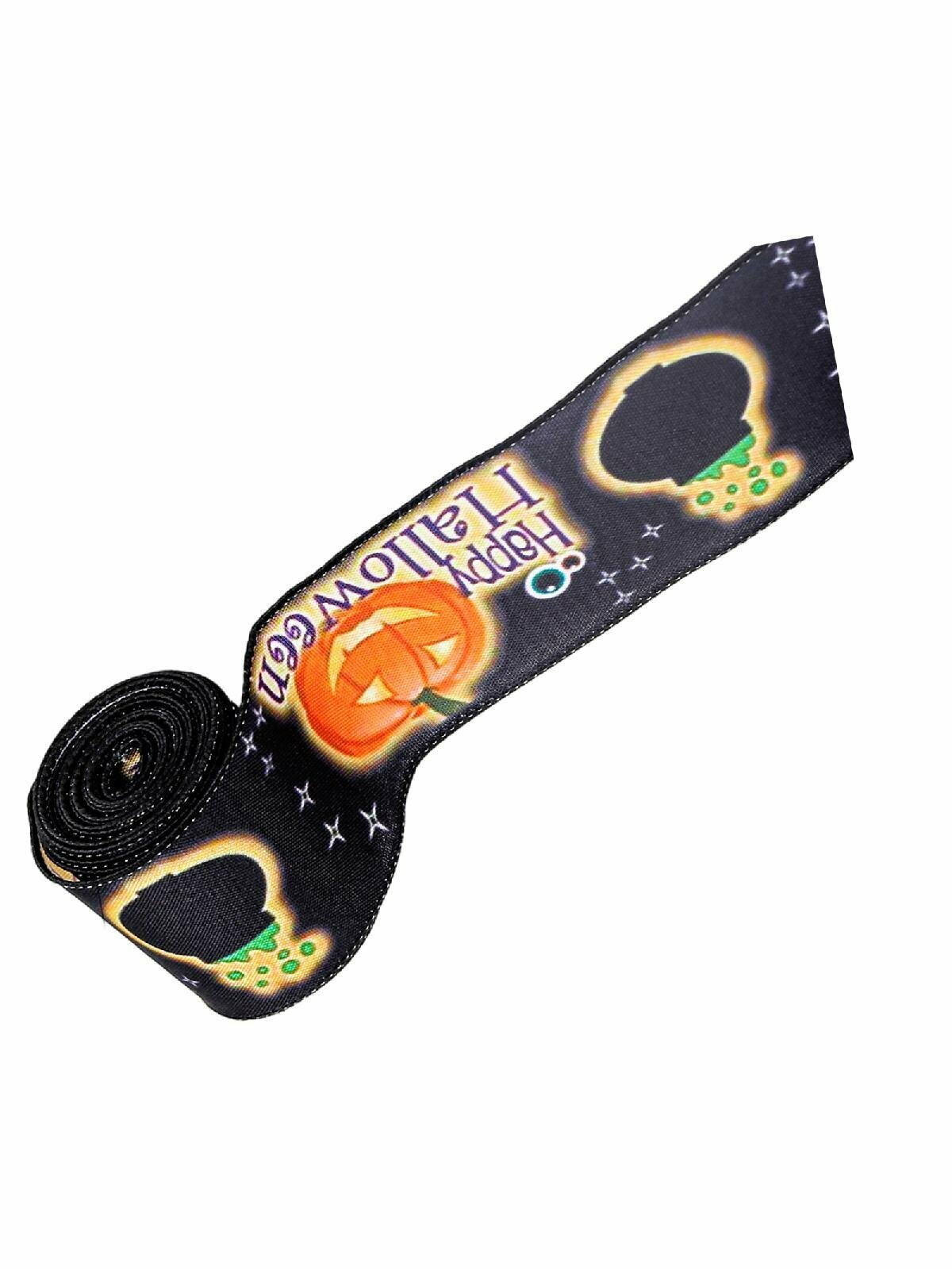 Лента для венка на Хэллоуин длиной 5 ярдов Декоративная лента для фестивального дома для вечеринки