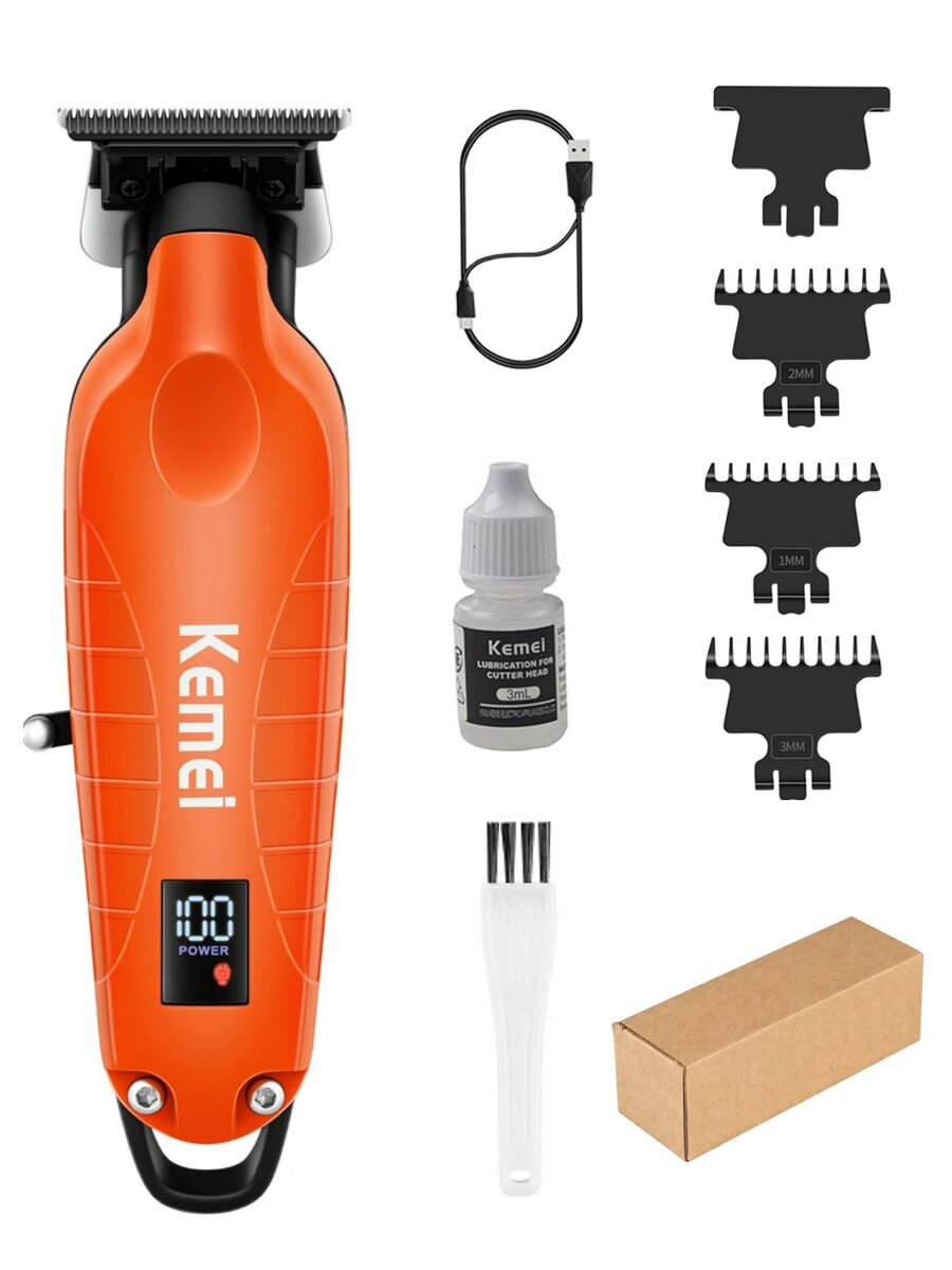 Kemei Машинка для стрижки km-2293, оранжевый