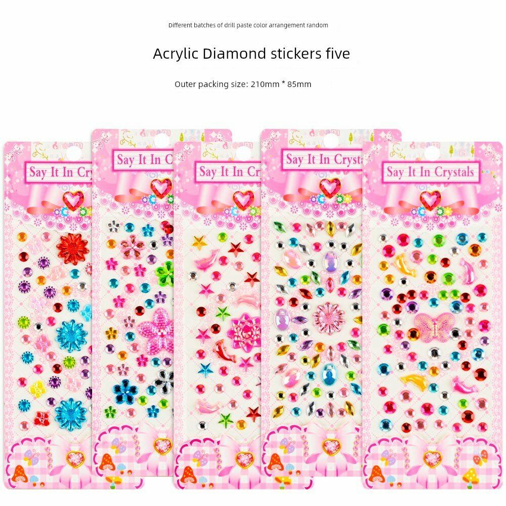 Наклейки-бриллианты Love Gem для детского сценического макияжа, украшение для лица, 3D стерео-наклейки в виде