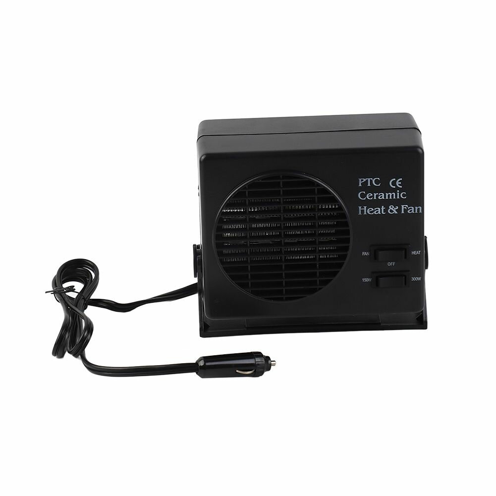 Обогреватель 12V 300W Керамический С Вентилятором Черный Для Авто