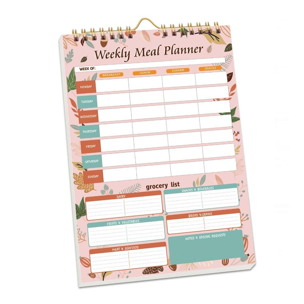 Еженедельный блокнот для планирования питания с отрывными листами, Стиль B