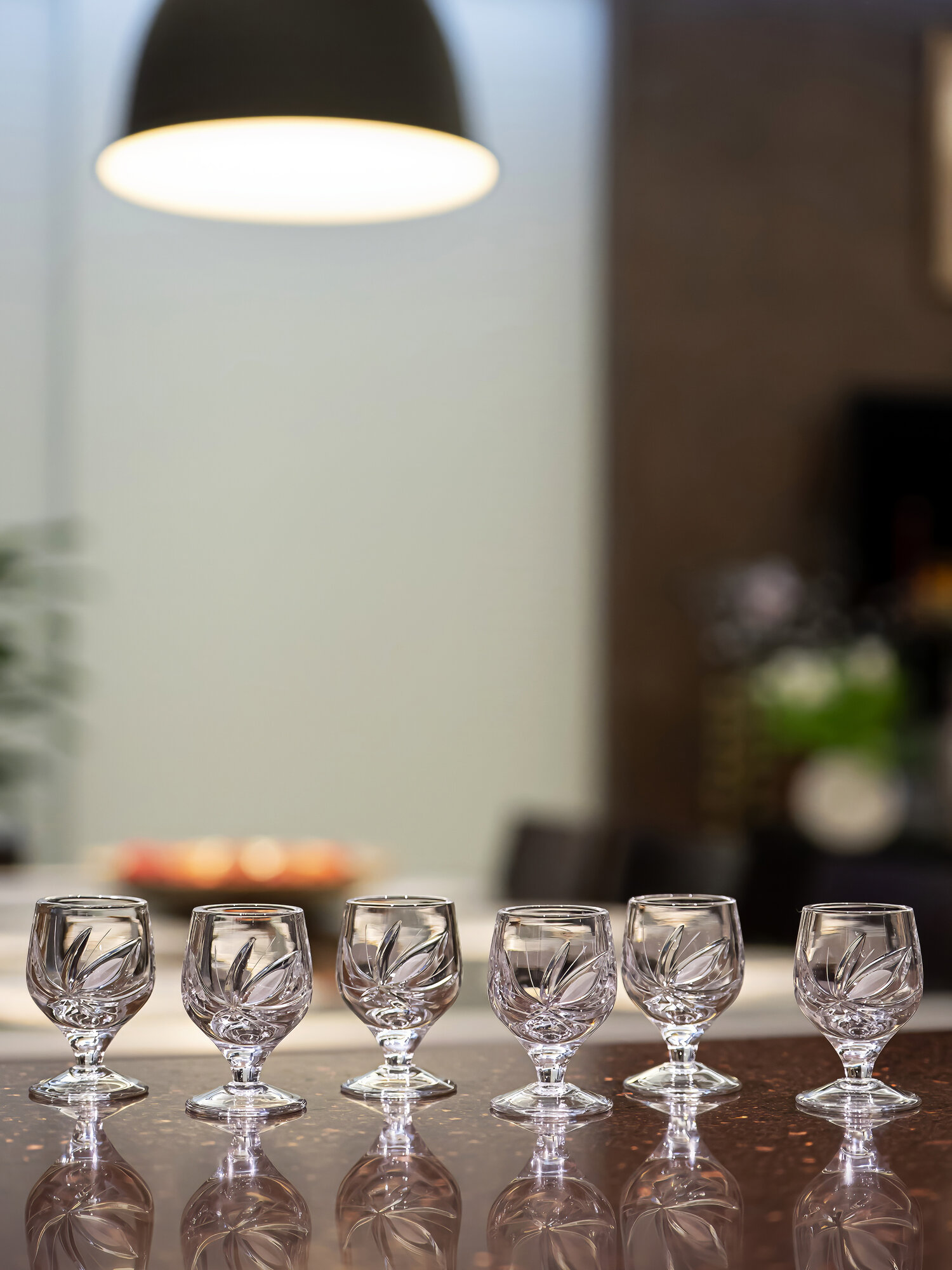 Хрустальные рюмки на ножке для водки / ликера / крепких напитков, объем 15 мл, набор 6 шт, Неман 900/43, 5290/15гр