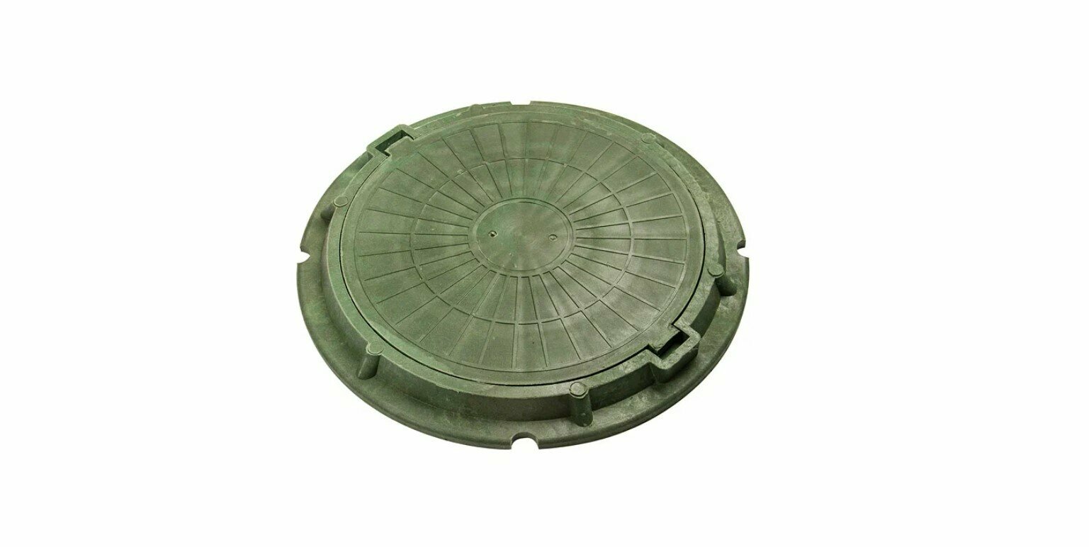 Люк полимерно-композитный, зеленый, 74x55 см, легкий, нагрузка до 1500 кг