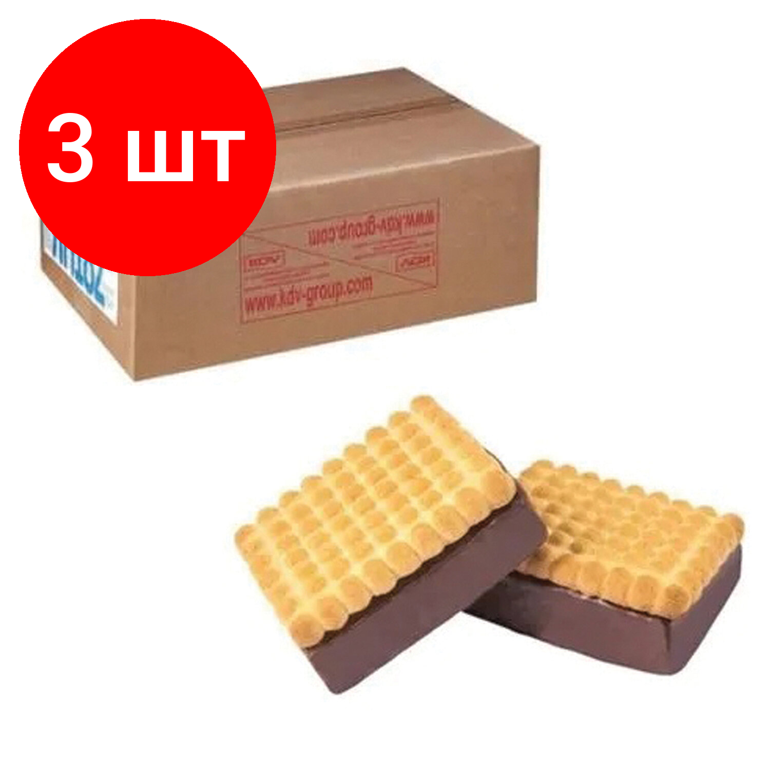 Комплект 3 шт, Печенье яшкино "Ми-Ни" с прослойкой из воздушного суфле со сливочным вкусом, 4 кг, коробка, УР307