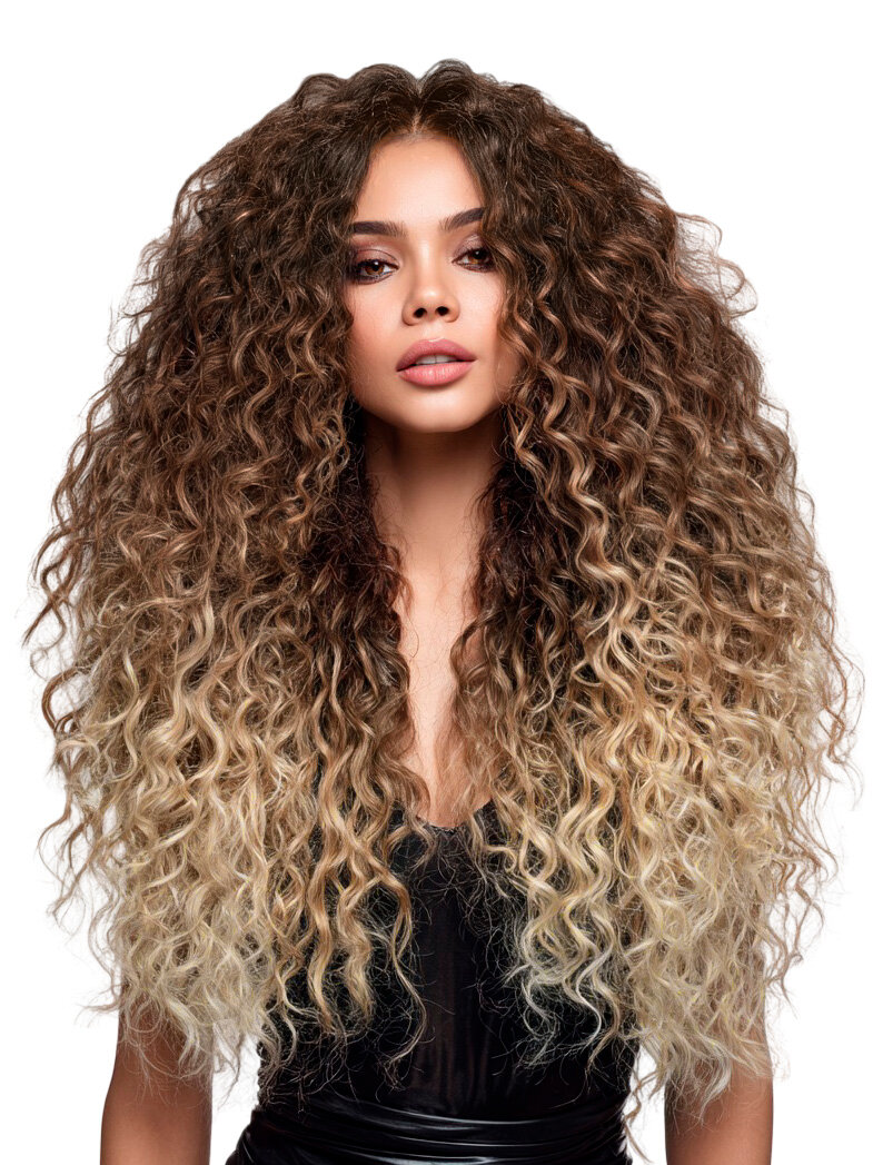 Hairshop Афролоконы для вплетения 8/613 70см (Темный шоколад/Блонд)