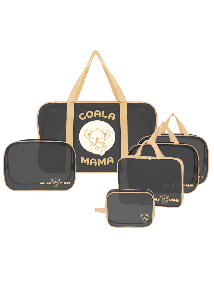 Coala Mama Набор сумок 5+1 в роддом Coala Mama Black Edition Gold