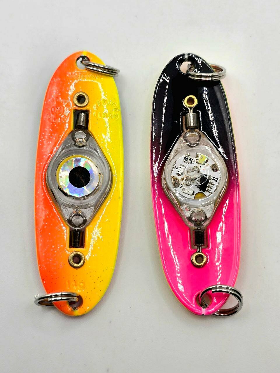 Блесна "Мигалка" вес 14гр, цвет #10, мигает тремя цветами, для ловли форели, судака, щуки