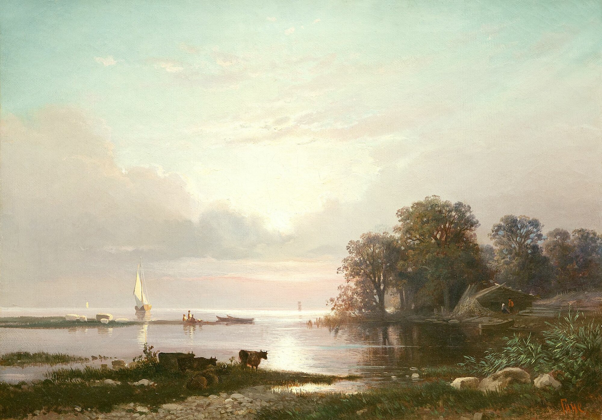 Картина Гине Александра На Финском заливе 80х56 см