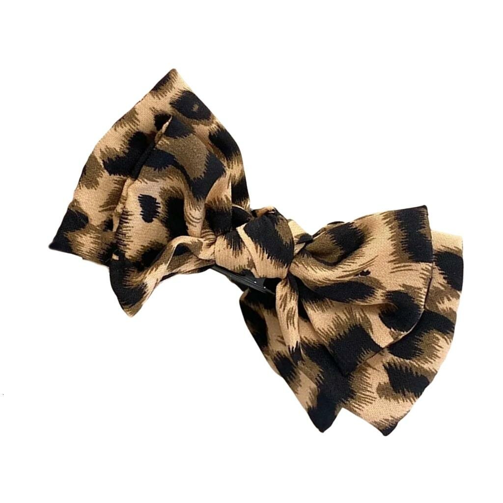 Зажим-коготь для волос с бантом с диким принтом, стильные прически, держатель для конского хвоста для женщин и девочек