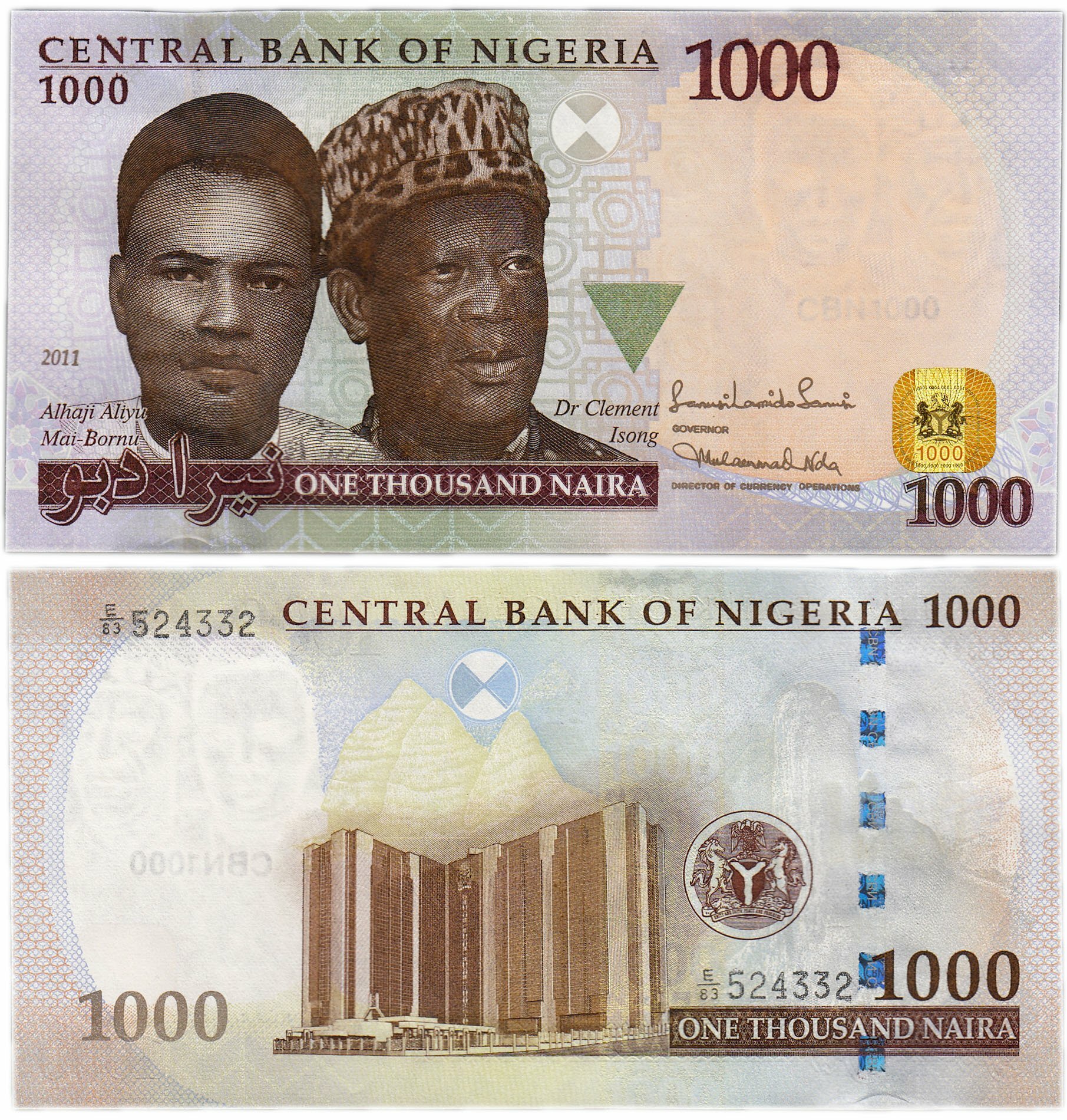 Нигерия 1000 найра 2011 Pick 36