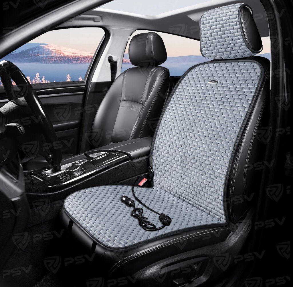 Подогрев сидений "PSV" BRICK (2-х режимный, серый)