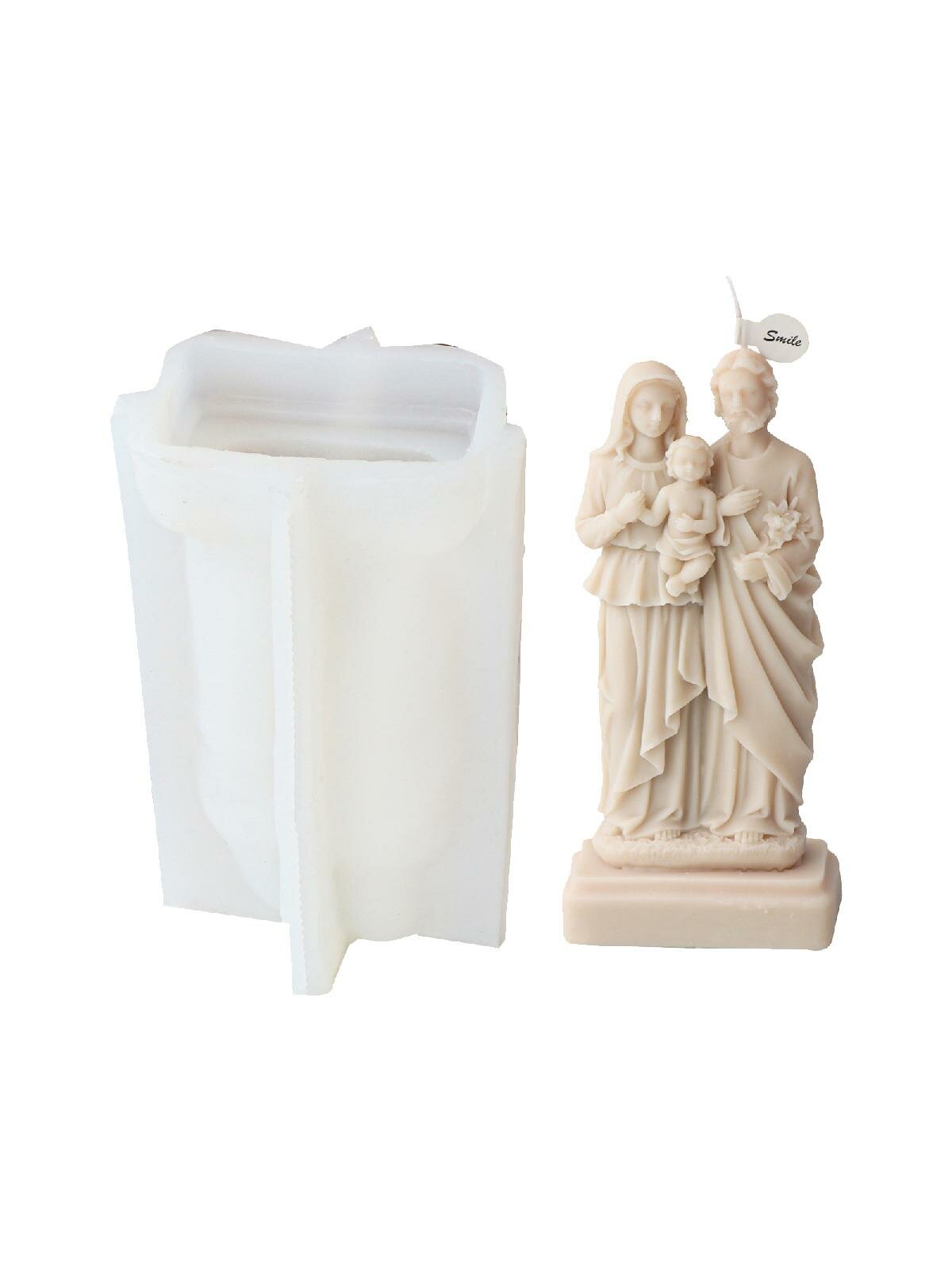 Силиконовая форма для свечей, Формы для литья статуи Иисуса из гипсовой смолы, украшения для дома