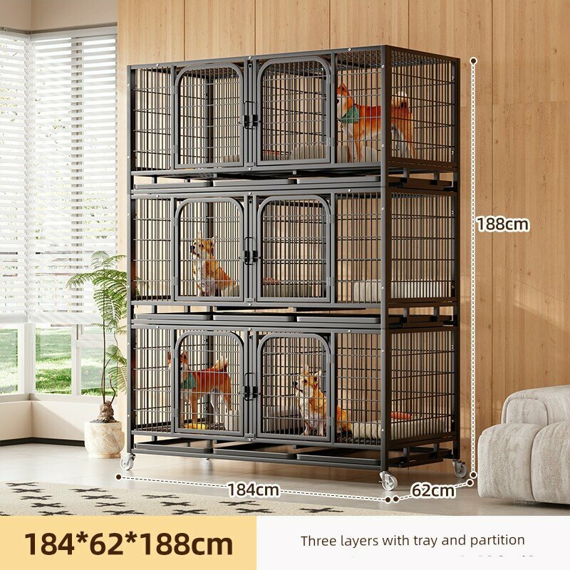 Клетки для собак, клетки для разведения крупных, средних и мелких собак, клетки для разведения с перегородками, лотки