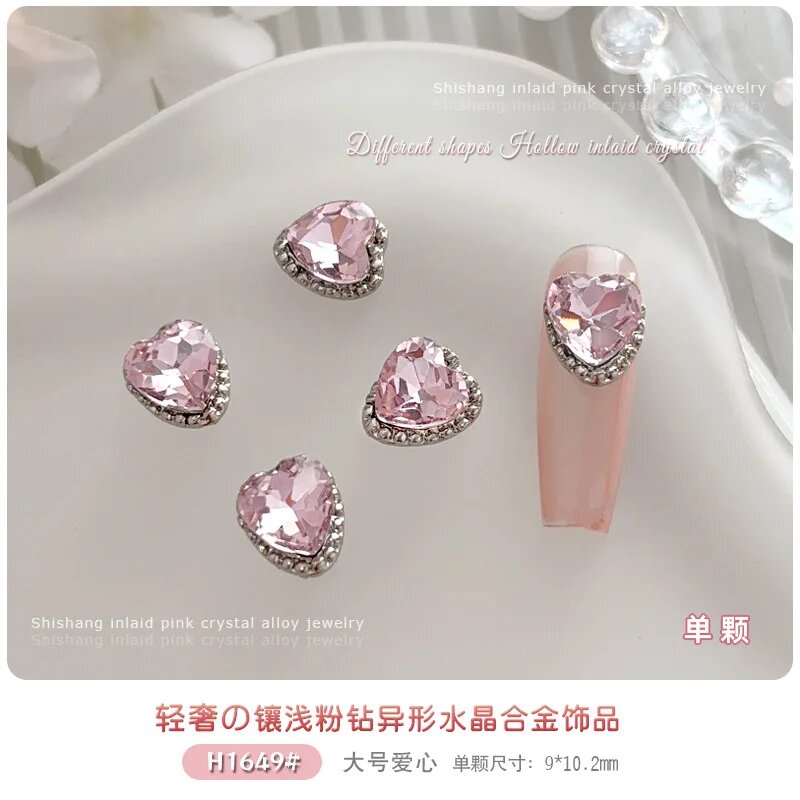 5 шт. красочные сердечки с кристаллами и блестками, шикарные украшения для дизайна ногтей, блестящие стразы, ювелирные изделия, аксессуары для маникюрных инструментов «сделай сам»