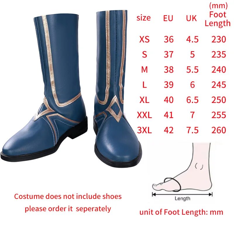 Star Rail Анакса Косплей Костюм S, Only Shoes