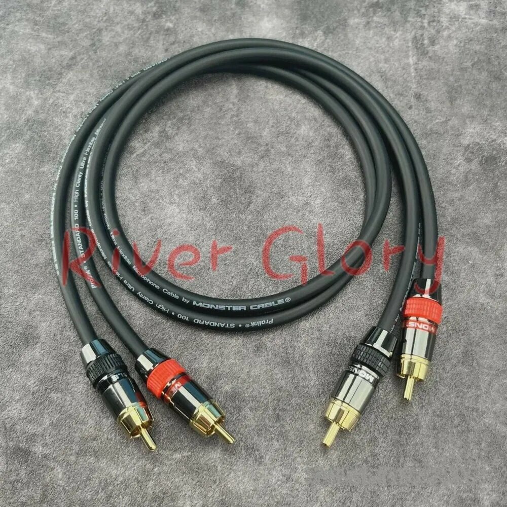 Аудиокабель RCA/RCA, 0.5 м, черный