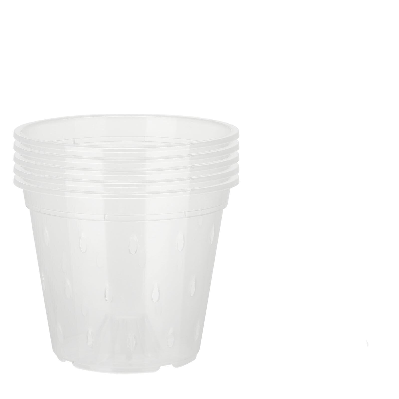 Орхидея горшки с отверстиями дышащих прозрачных пластиковых плантаторов орхидеи для сада на открытом воздухе в помещении