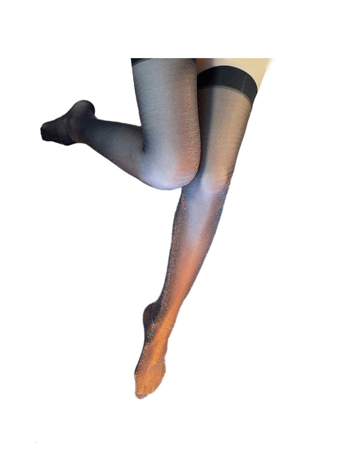 Блестящие шелковые чулки до бедра, Красочный свет