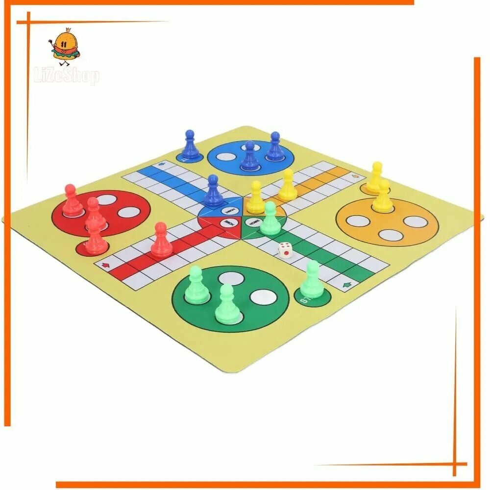 Настольная игра Ludo складная доска с фишками