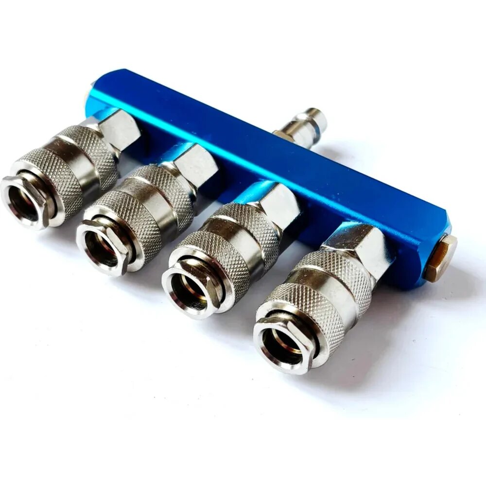 Разветвитель пневматический Pegas pneumatic с мультивыходным блоком из алюминиевого сплава, быстрым соединением