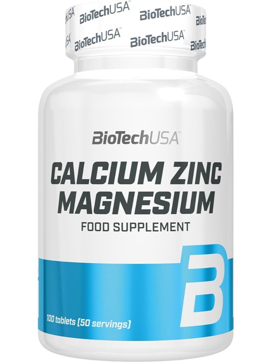 Кальций & магний BioTechUSA Calcium Zinc Magnesium 100 таблеток