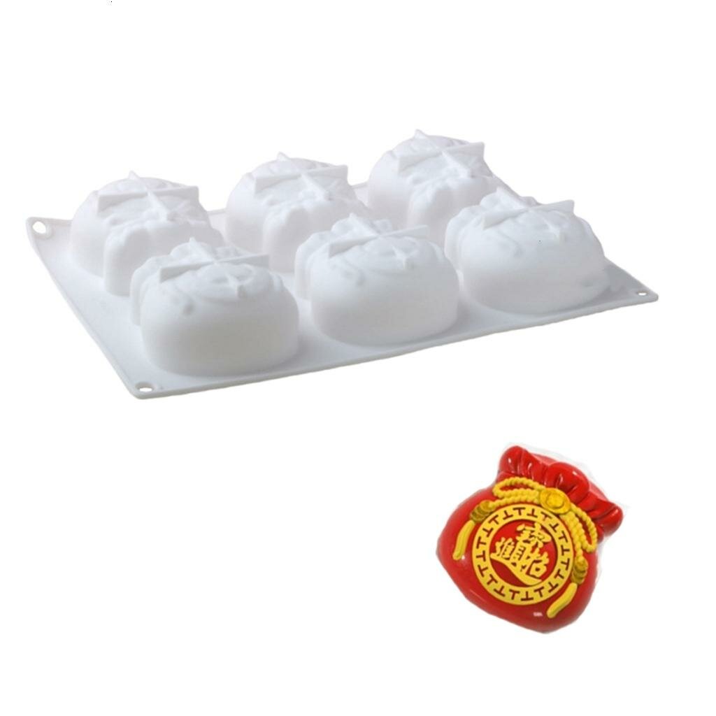 Силиконовая форма для выпечки с китайской тематикой, 6 денежных мешков