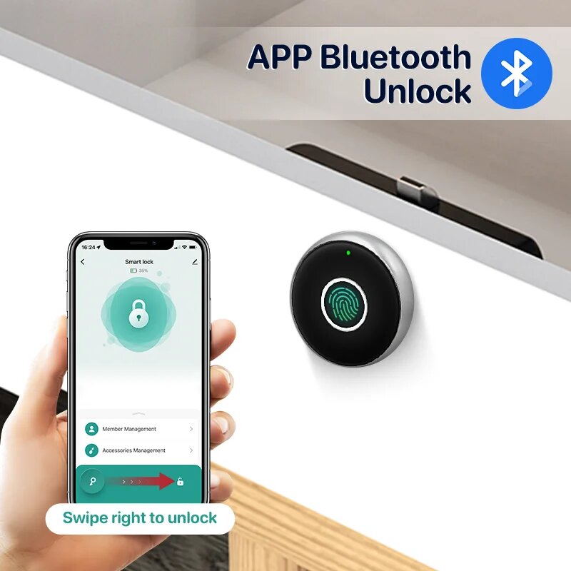 YRHAND Беспроводной электронный замок с отпечатком пальца Tuya App control