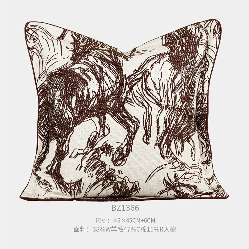 Современная минималистичная креативная подушка в стиле ремешка, новогодняя красная большая подушка, свадебная подушка, модель для комнаты, мягкая декоративная подушка