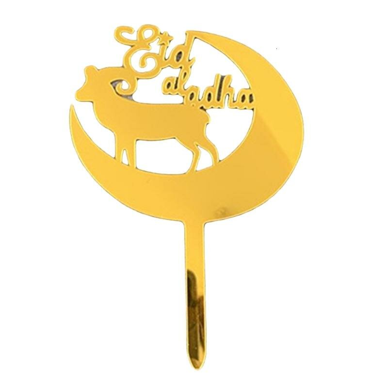 5 шт. блестящие топперы для кексов с надписью «Eid Mubarak», A