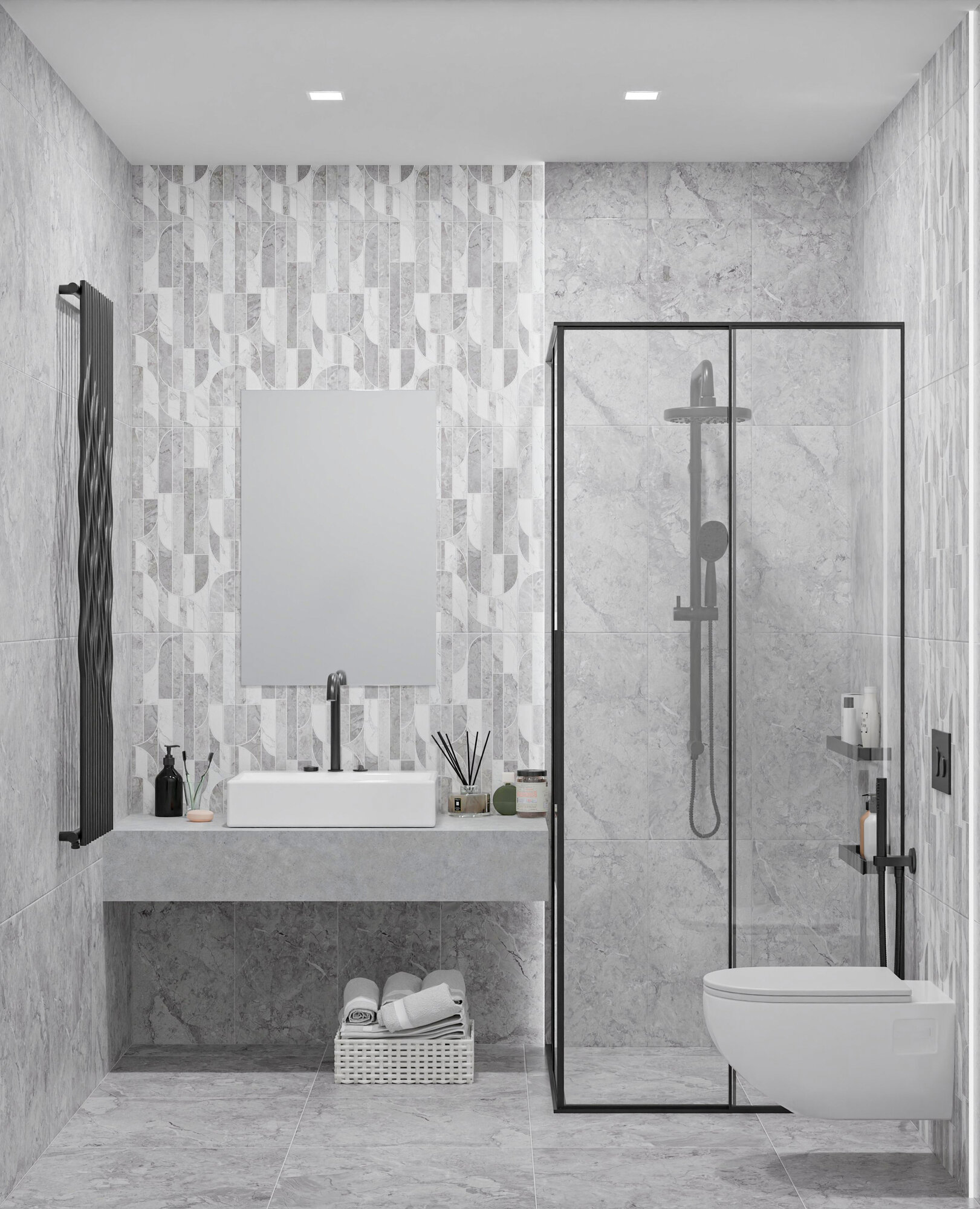 Плитка Настенная Azori Saint Laurent серый 31,5Х63 см 1,79 м²