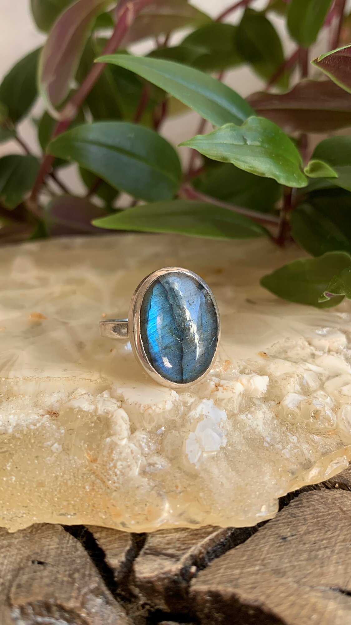 Кольцо-кулон, лабрадорит