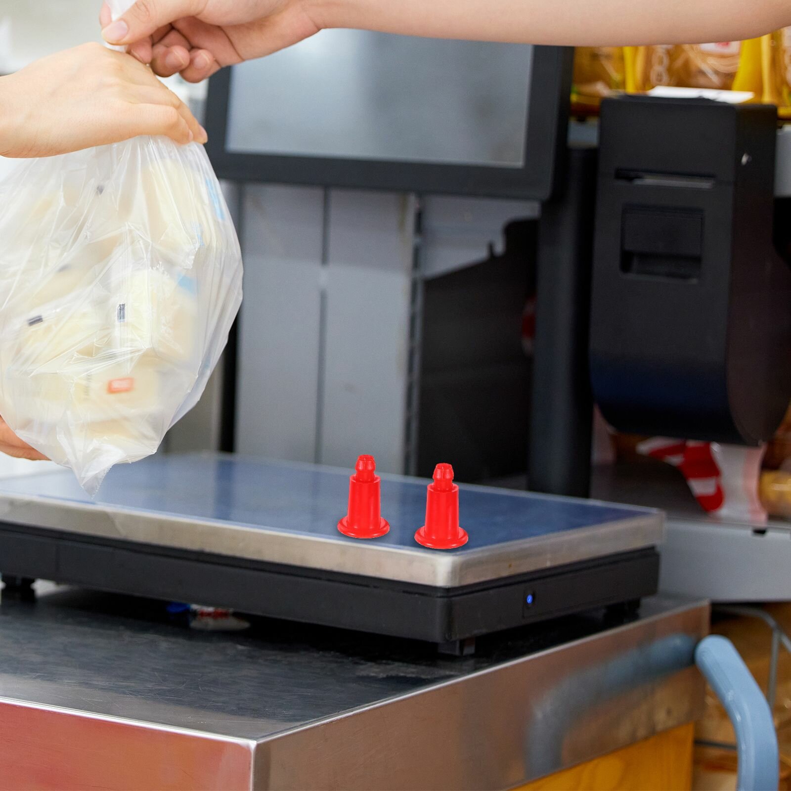 Красные пластиковые ножки для электронных весов, универсальные, в наборе 10 шт, для домашнего использования