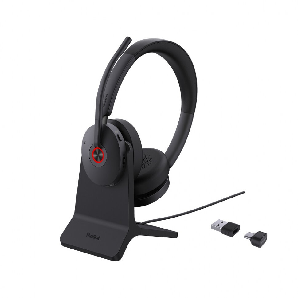 Беспроводная Bluetooth-гарнитура Yealink BH74 with Stand UC USB-C/A, HD звук