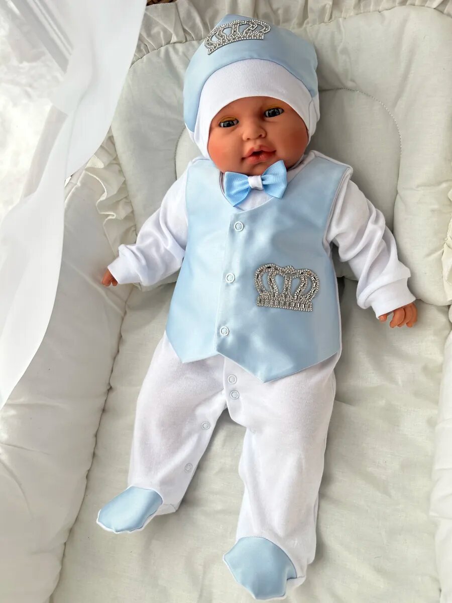 Комплект на выписку для новорожденного нарядный