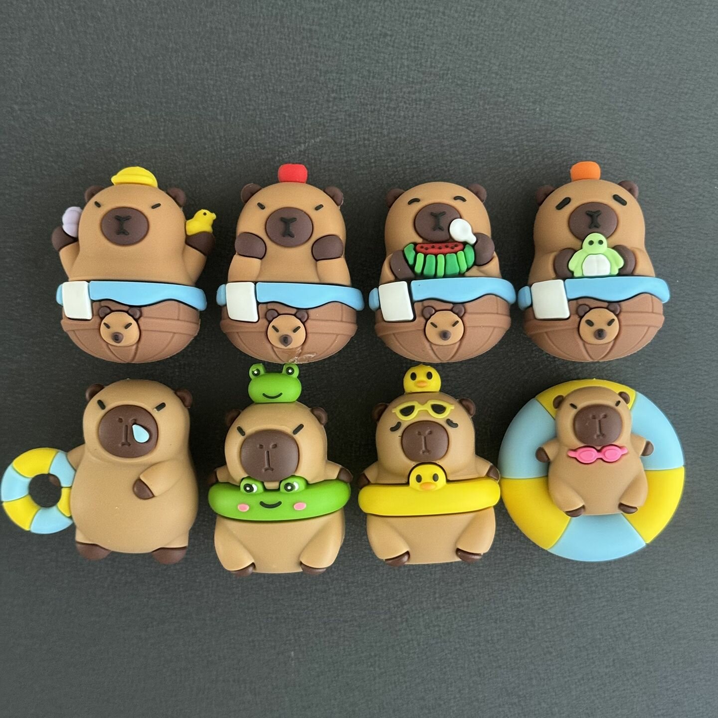 Новый креативный магнит на холодильник с мультяшным капибарой, 3D мягкий резиновый аниме магнит для персонализированного перфорированного панно