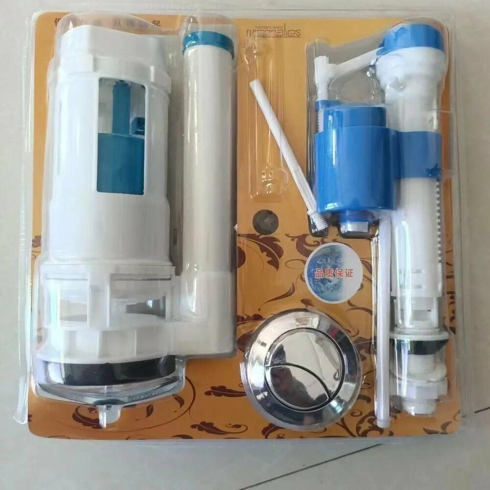 Арматура для бачка унитаза, сливной механизм с регулировкой длины, устойчивый к высоким температурам и коррозии, легкий в установке и обслуживании.