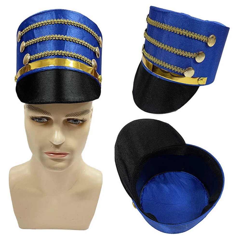 Мужской косплей костюм Щелкунчика Royal Honor Guard Темно-синий, XXXL, Blue Hat