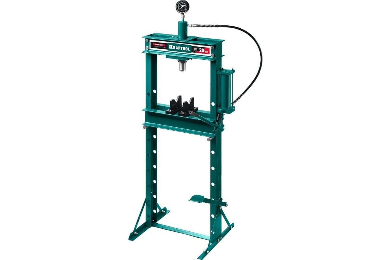 KRAFTOOL PMP-20, 20 т, гидравлический пресс с гидронасосом и манометром (43472-20)