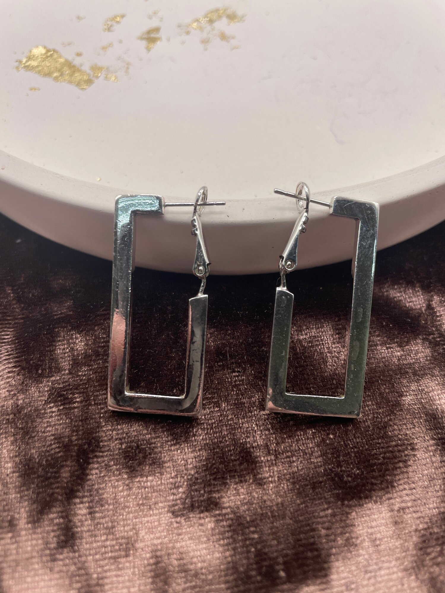 Винтажные серьги, мельхиор