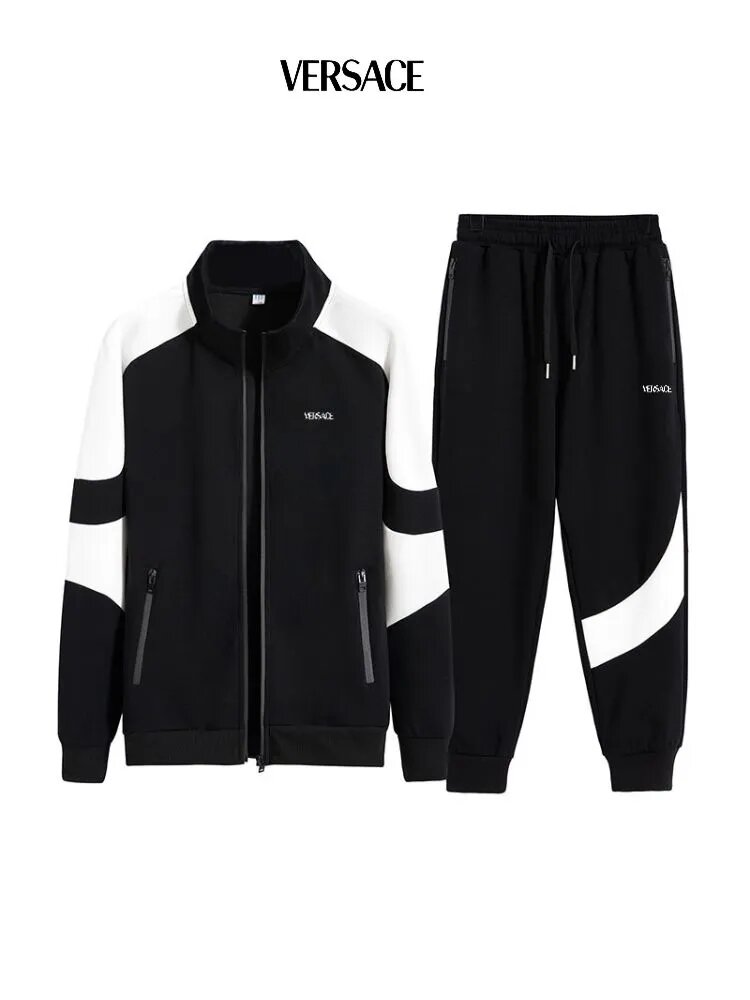Комплект одежды Versace Спортивный Комплект, Мужская Уличная Спортивная Форма и Женская Джемперная Куртка-Кардиган для Бега, Тренировок и Прогулок