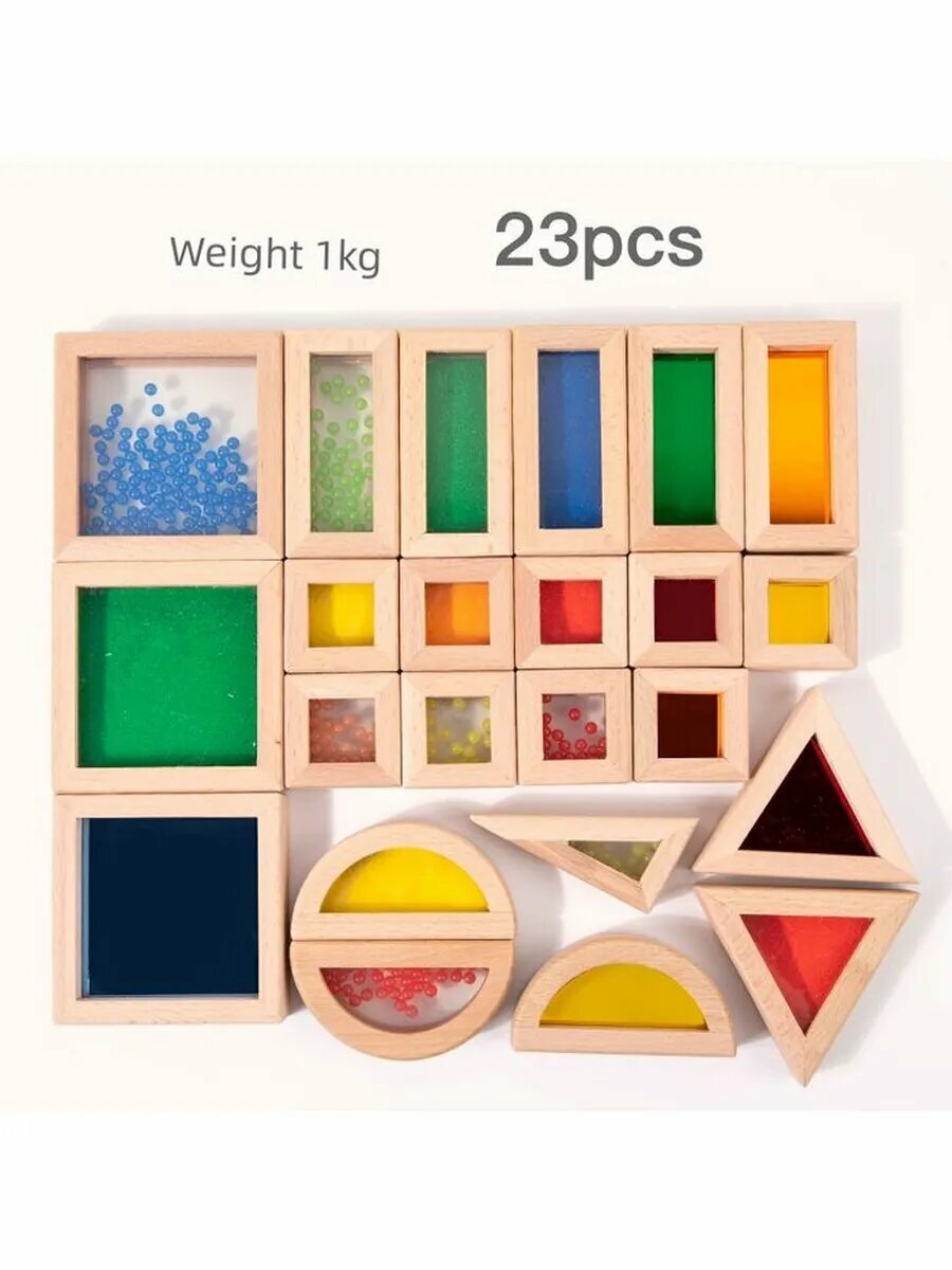 Деревянные акриловые сенсорные блоки (23 шт, массив дерева)