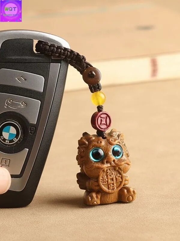 Фигурка декоративная "Пикси" из дерева, высота 3.2 см, с синими глазами