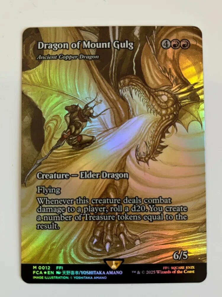 Портативные карты MTG Высококачественная фольга карт Final Fantasy Дракон горы Гульг 12